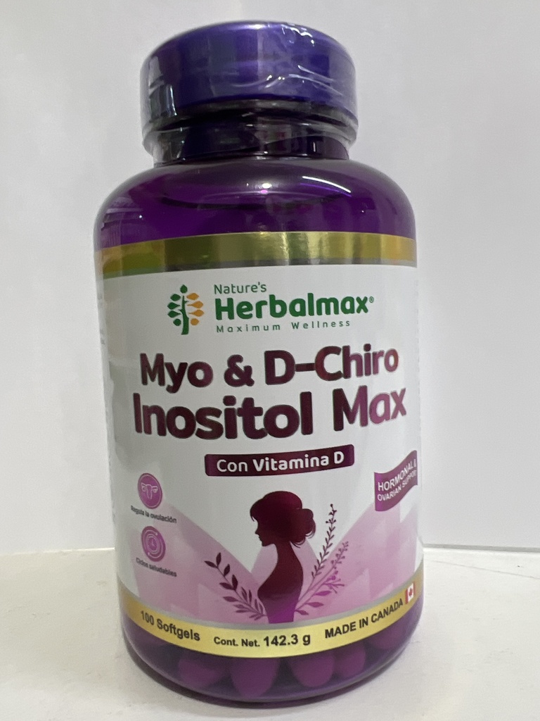 MYO & D-CHIRO INOSITOL X 100 HERBALMAX | Importmas - distribución al ...