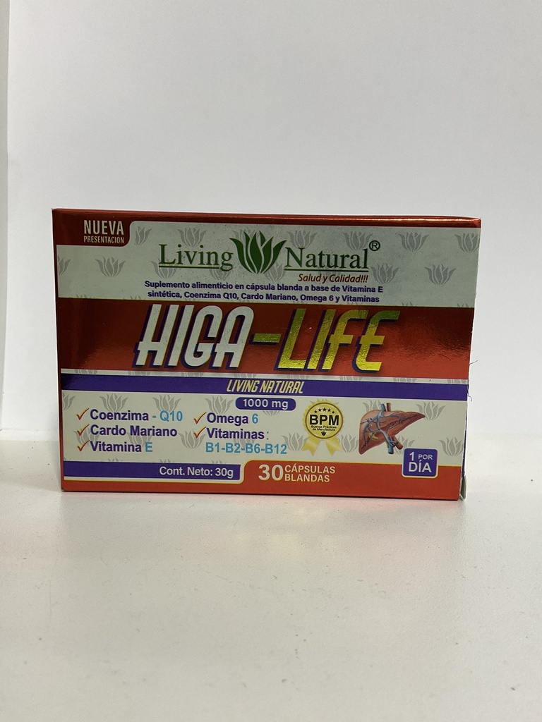 HIGA-LIFE BLISTER X 30 CAPSULAS LIVING NATURAL | Importmas ...